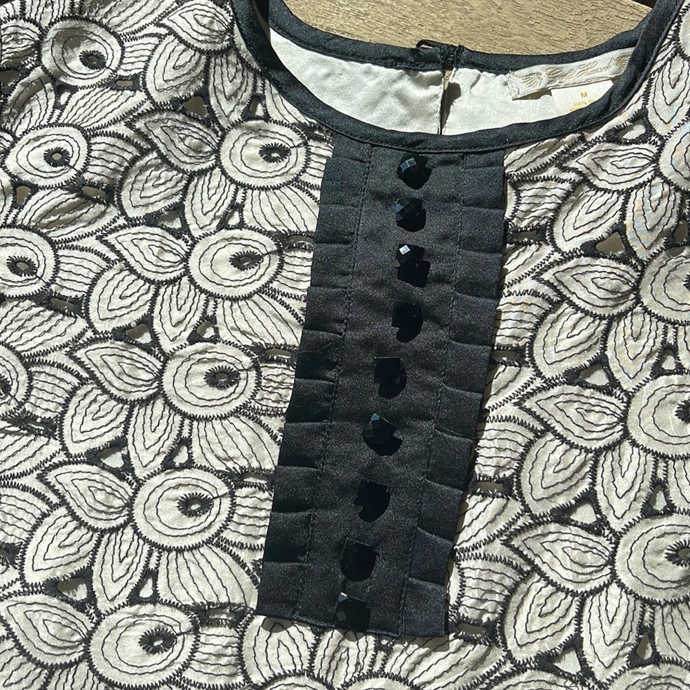 Golden Hawk Silk Dress - Gem